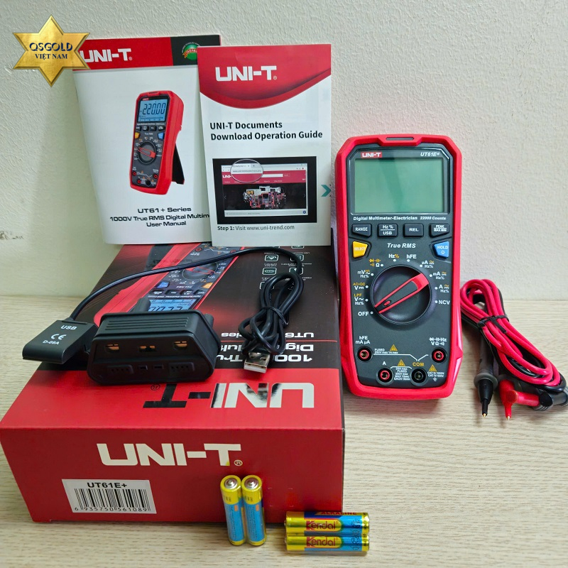 Đồng hồ vạn năng đo biến tần Uni-T UT61E+ (1000V/20A)